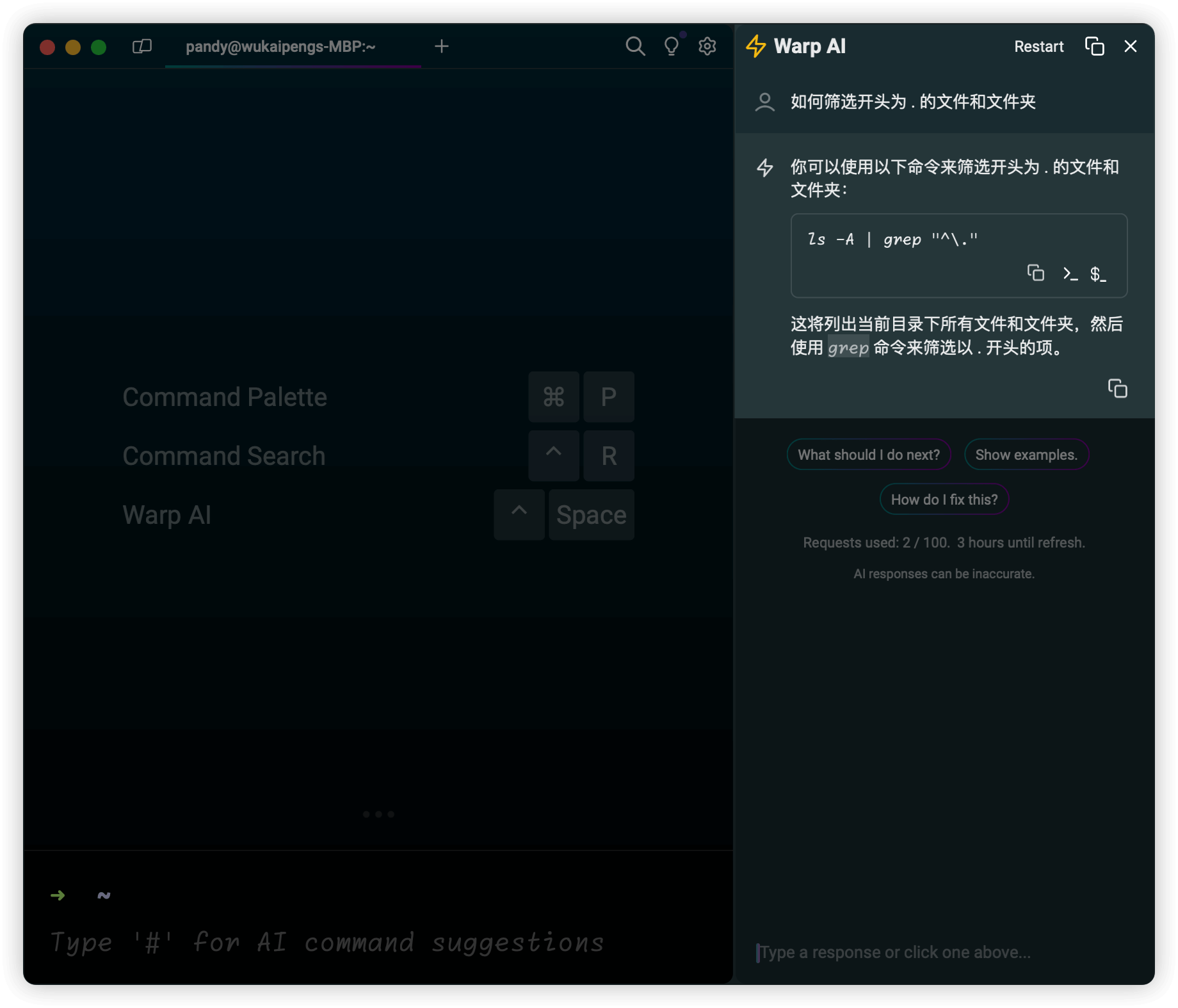 Warp 强大的Ai终端工具 免费版 v2025.07.02.08.36.02 _工具集